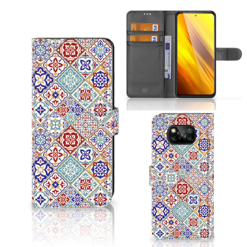 Xiaomi Poco X3 | Poco X3 Pro Bookcase Tiles Color – B2ctelecom