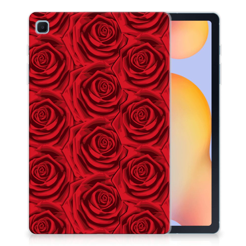 Samsung Galaxy Tab S6 Lite | S6 Lite (2022) Siliconen Hoesje Red Roses ...