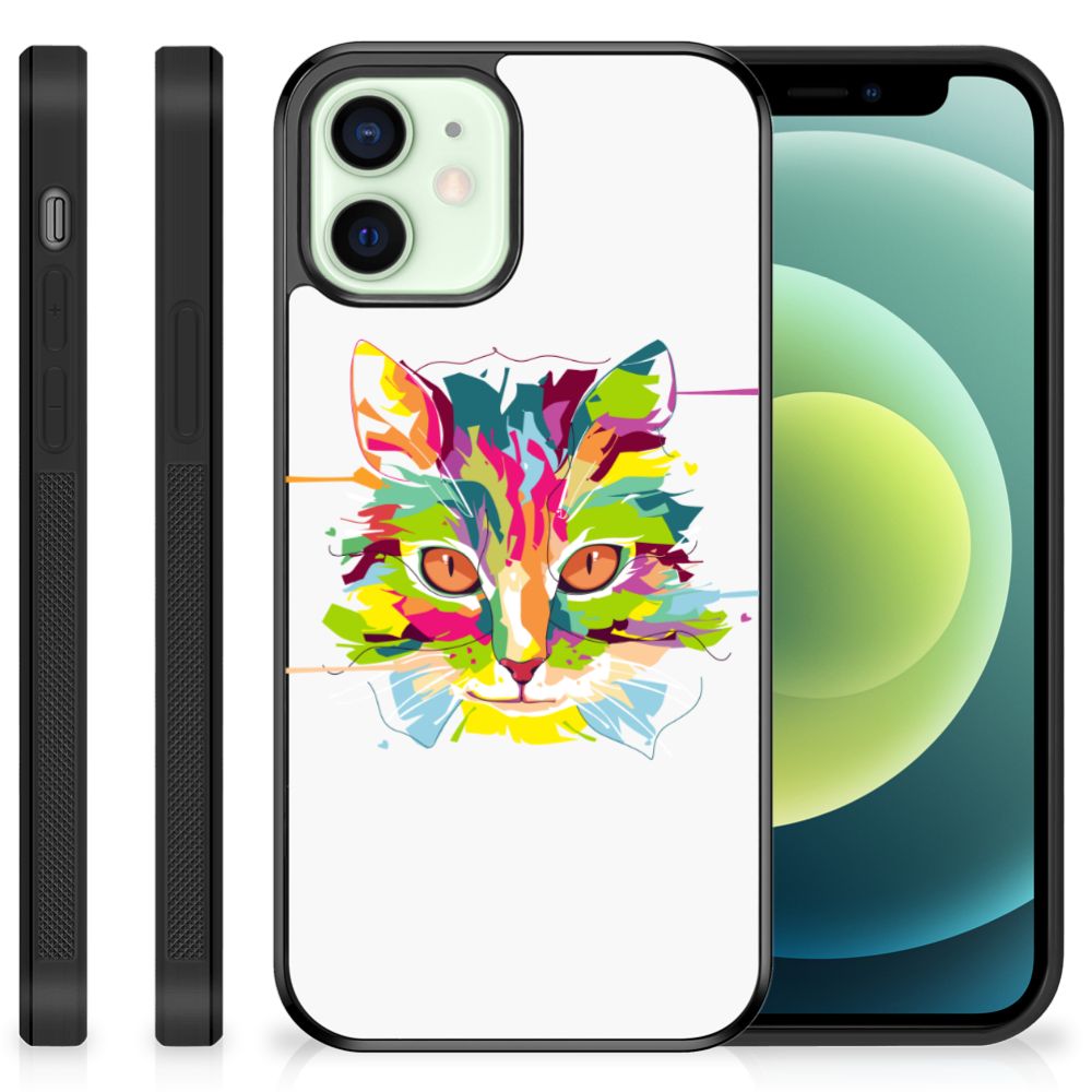 iPhone 12 Mini Bumper Hoesje Cat Color – B2ctelecom