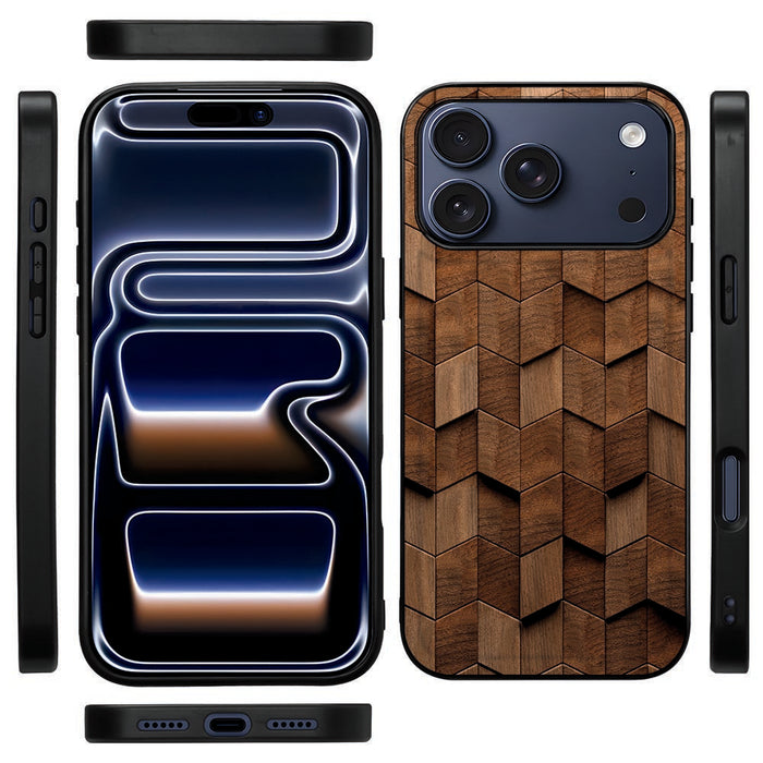Wooden Cubes TPU Hoesje Apple iPhone 17 Pro Max – B2ctelecom